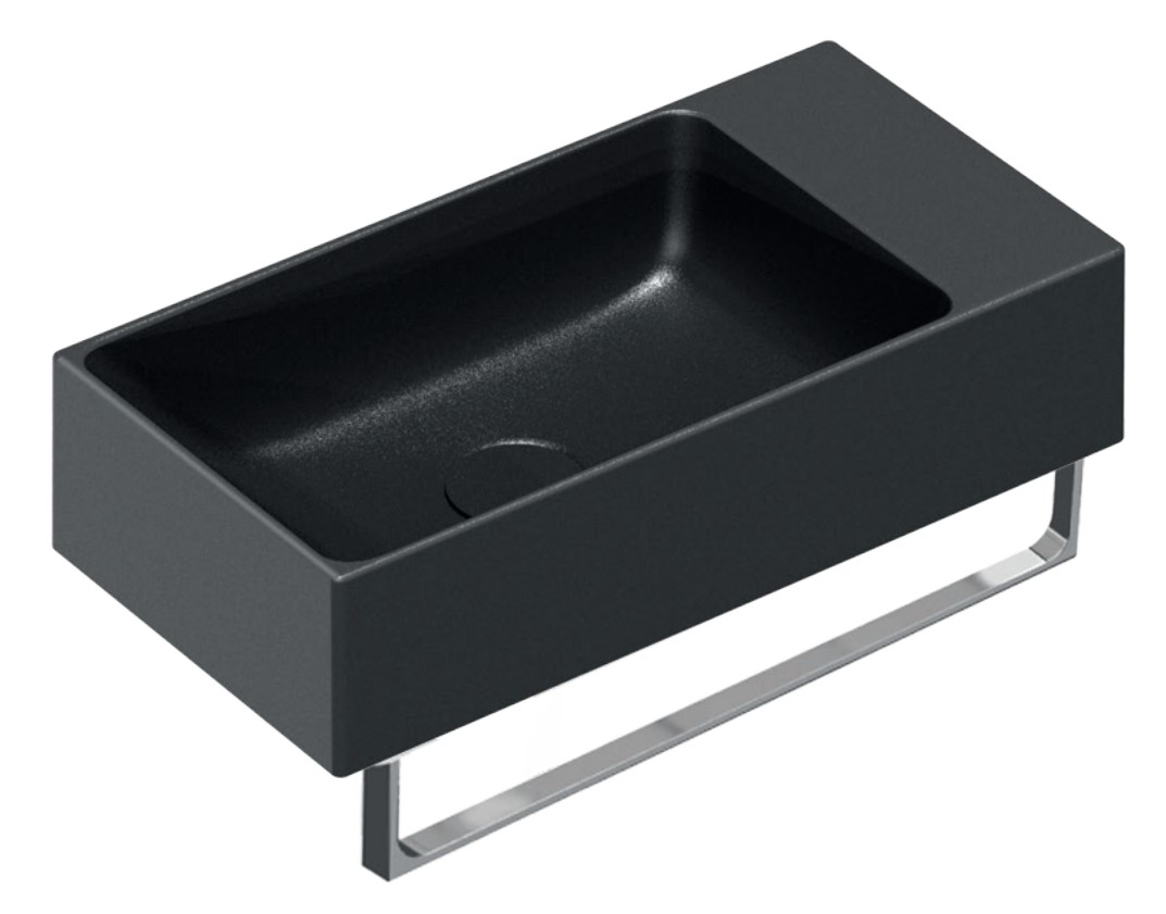 Catalano ZERO/VERSO HWB 50 500x250x120, o. ÜL, o. HL, schwarz matt ...